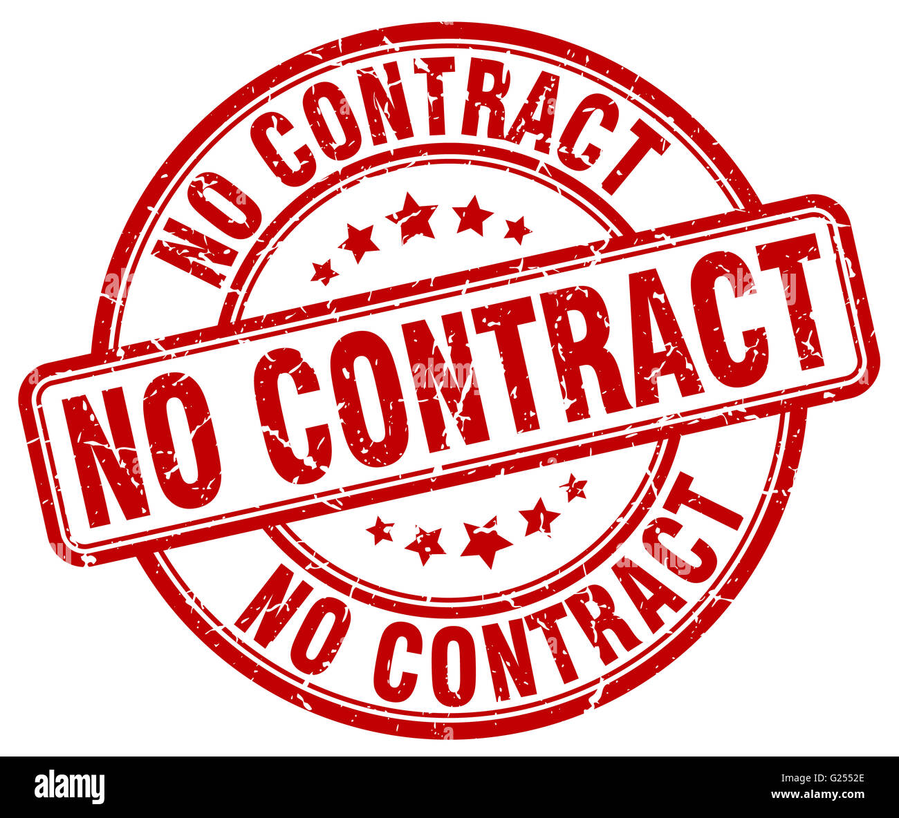 no contract red grunge round vintage rubber stamp Stock Photo - Alamy