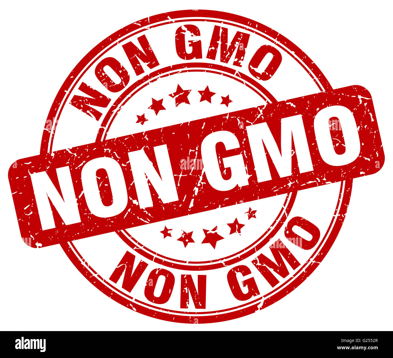 non gmo red grunge round vintage rubber stamp Stock Photo - Alamy