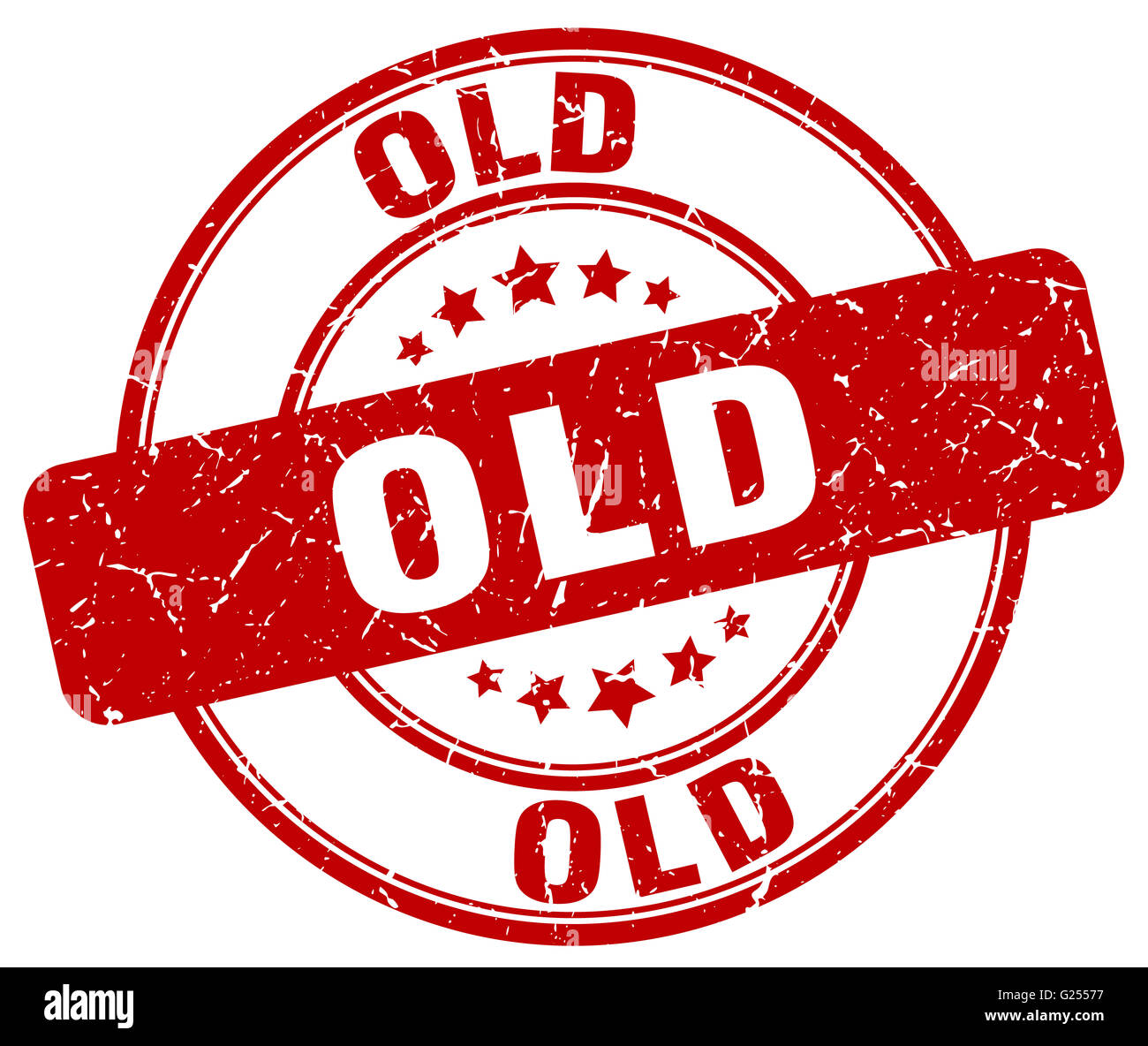 old red grunge round vintage rubber stamp Stock Photo - Alamy