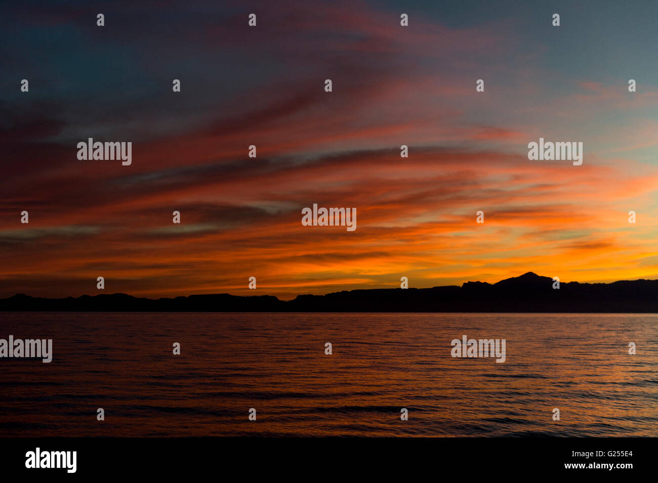 Coastline at dawn Punta Colorado, Baja California, Mexico Stock Photo ...