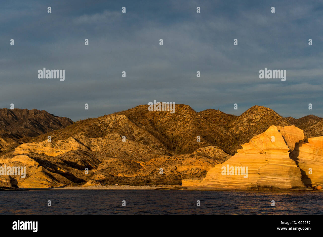 Coastline at dawn Punta Colorado, Baja California, Mexico Stock Photo ...