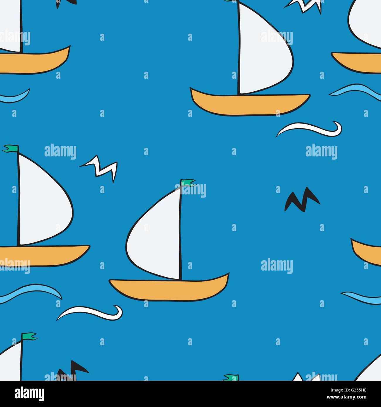 seamless sailboat pattern Stock Vector Image & Art - Alamy