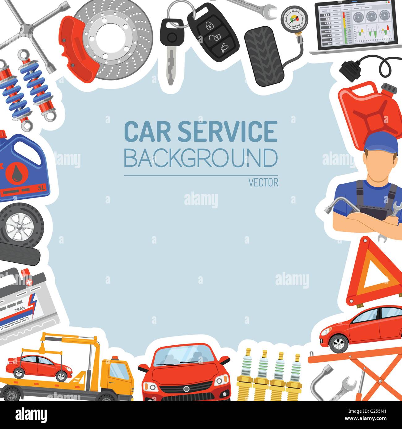 Car Service Frame Stock Vector Image & Art - Alamy