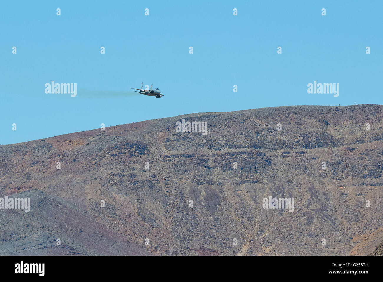 Massachusetts Air National Guard F-15C Eagle Jet Fighter Flying At Low ...