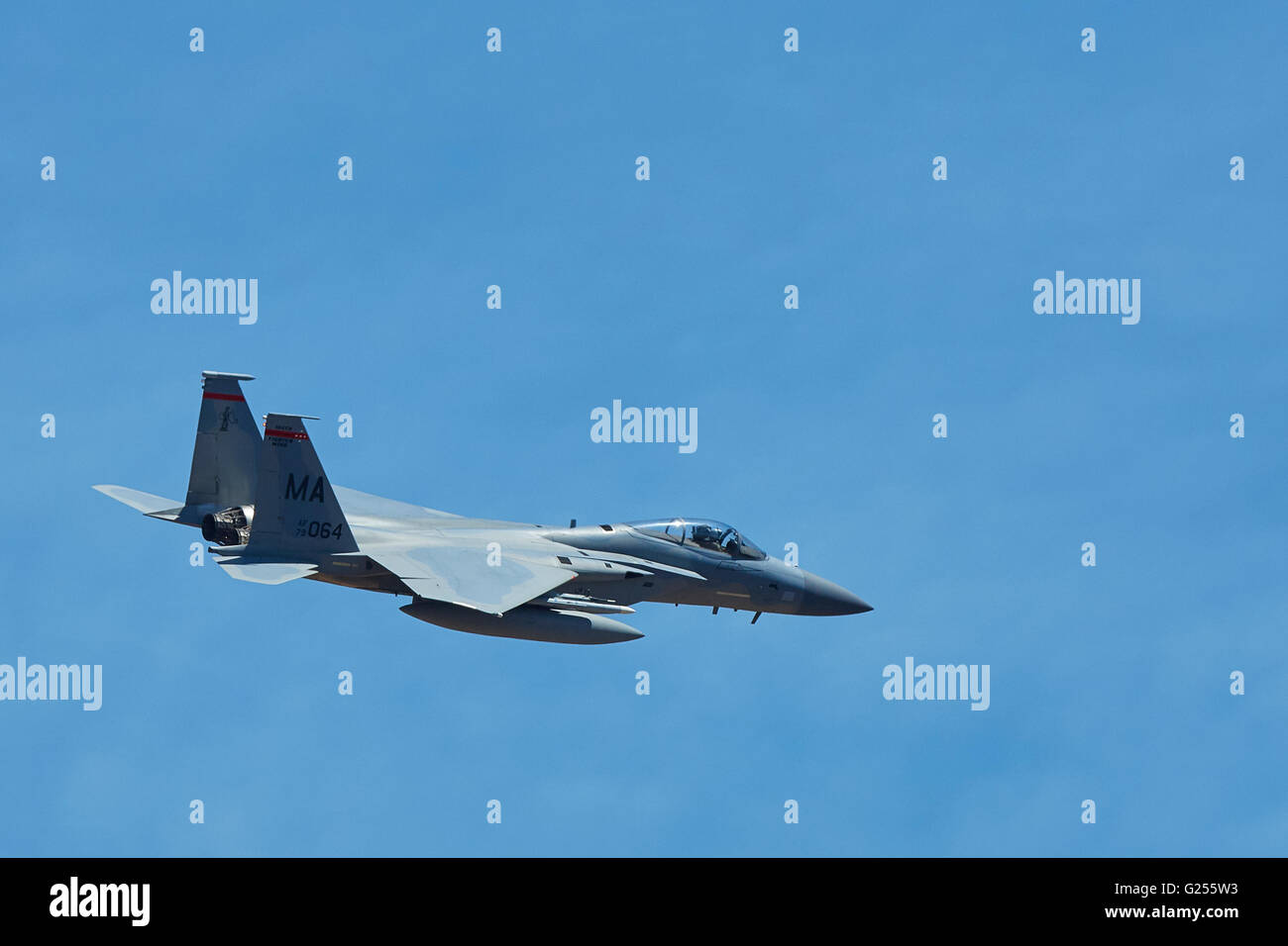 Massachusetts Air National Guard F-15C Eagle Jet Fighter Stock Photo ...