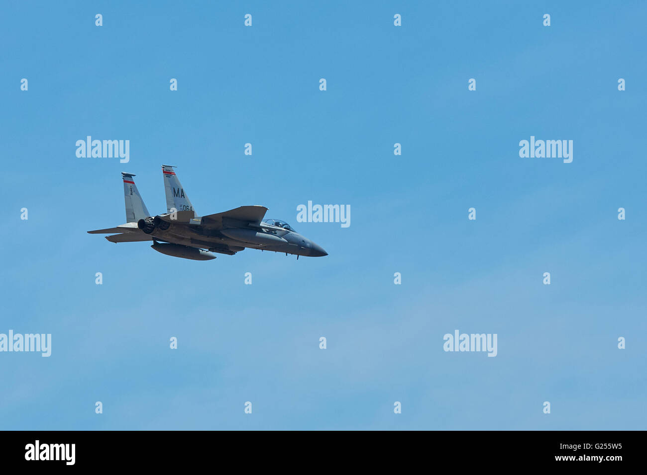 Massachusetts Air National Guard F-15C Eagle Jet Fighter Stock Photo ...