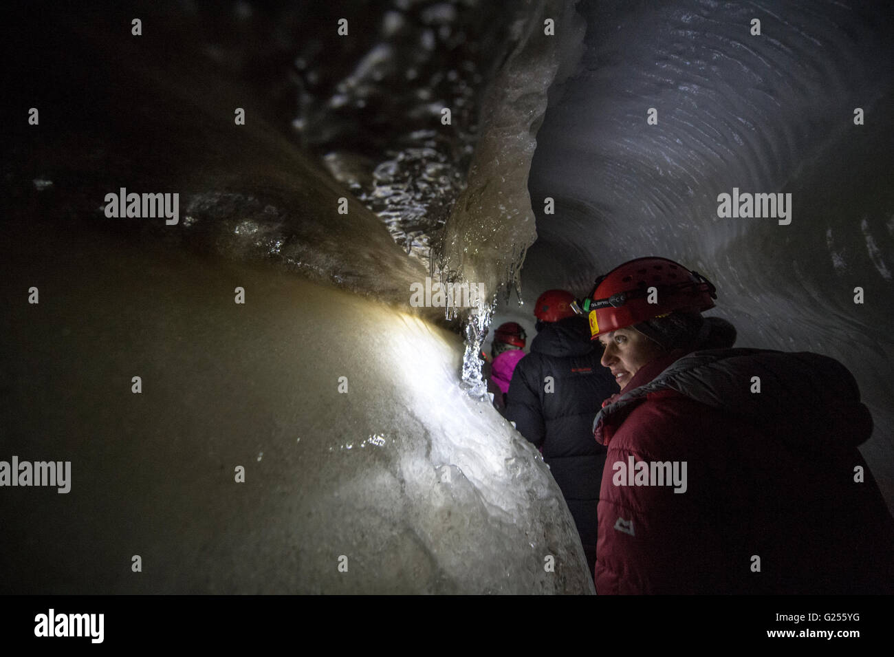 Ice caves Longyearbyen, Svalbard, Spitsbergen, Norway Stock Photo - Alamy