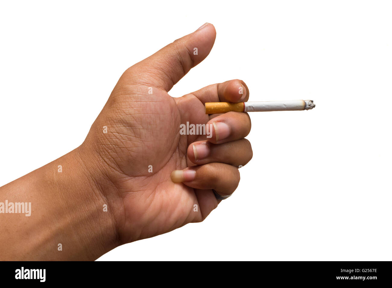 Isolated Handle smoking on white background Stock Photo - Alamy