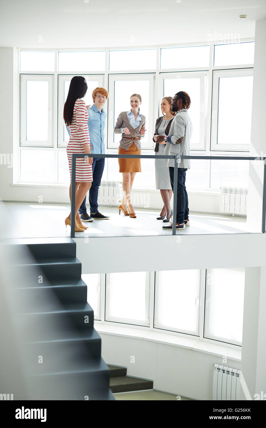 Circle of employees Stock Photo - Alamy