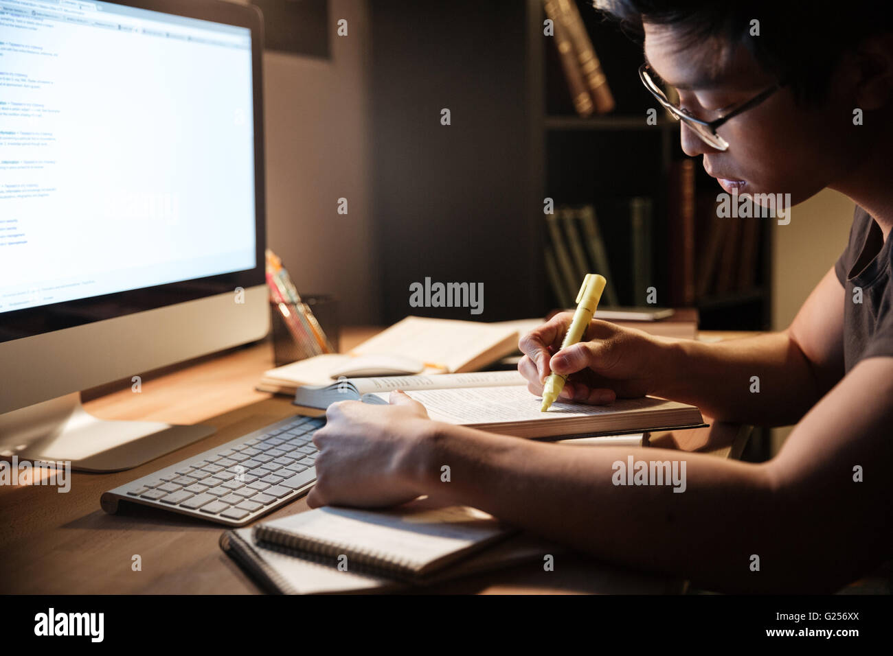 College student studying in room hi-res stock photography and images ...