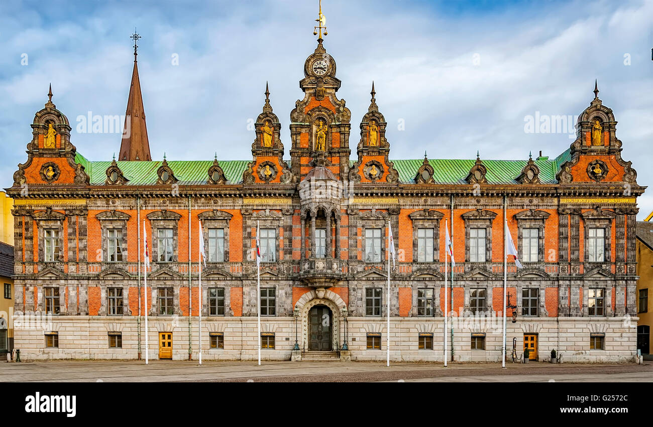 The town hall building situated in the Swedish city of Malmo Stock ...