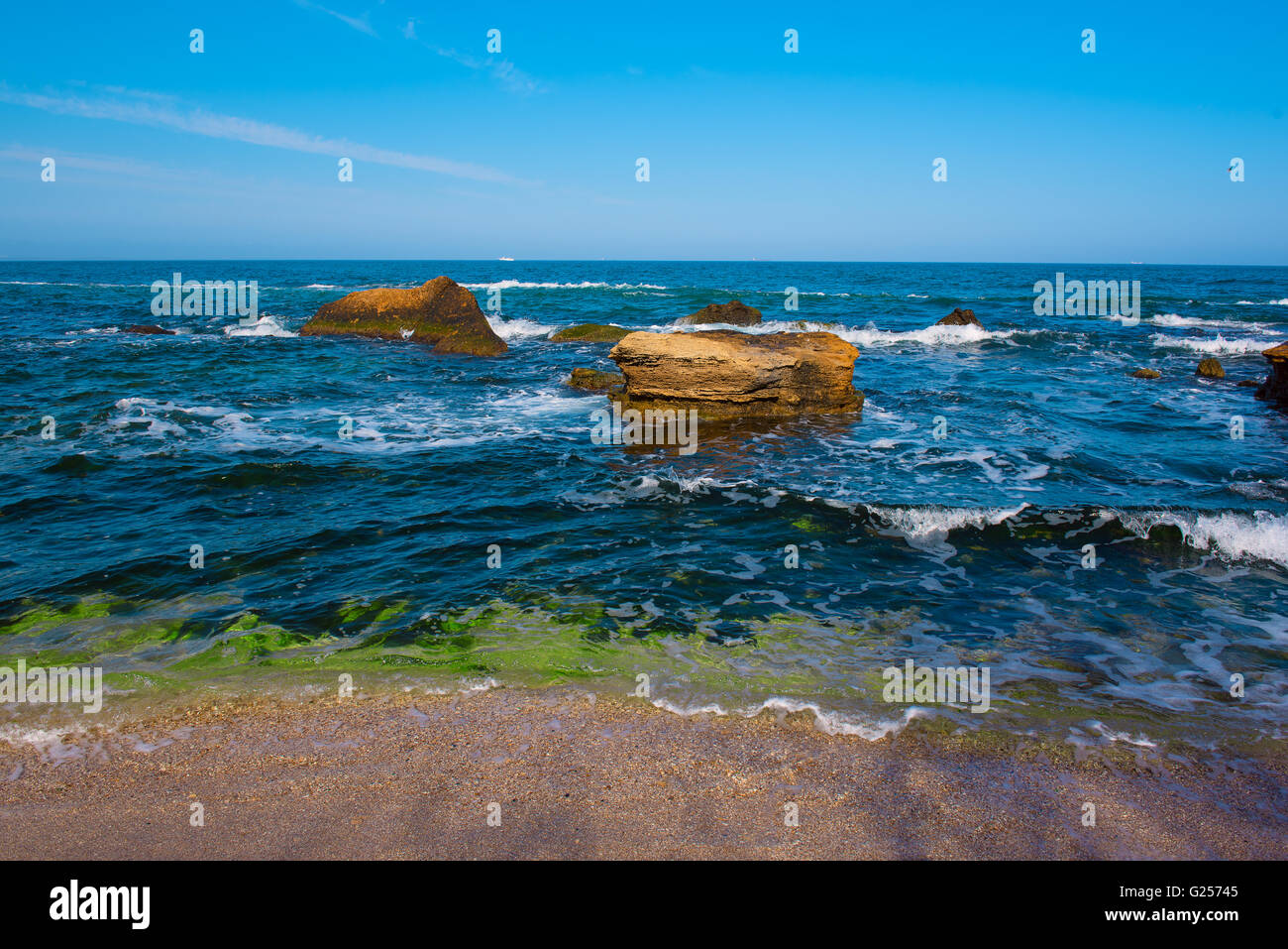Sea coast and rocks Stock Photo - Alamy