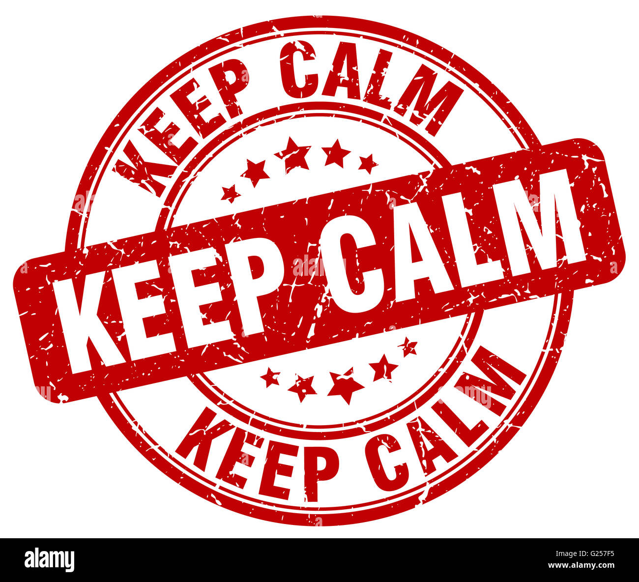 keep calm red grunge round vintage rubber stamp Stock Photo - Alamy