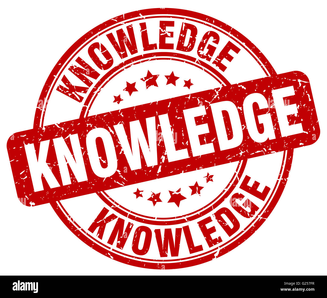 knowledge red grunge round vintage rubber stamp Stock Photo - Alamy