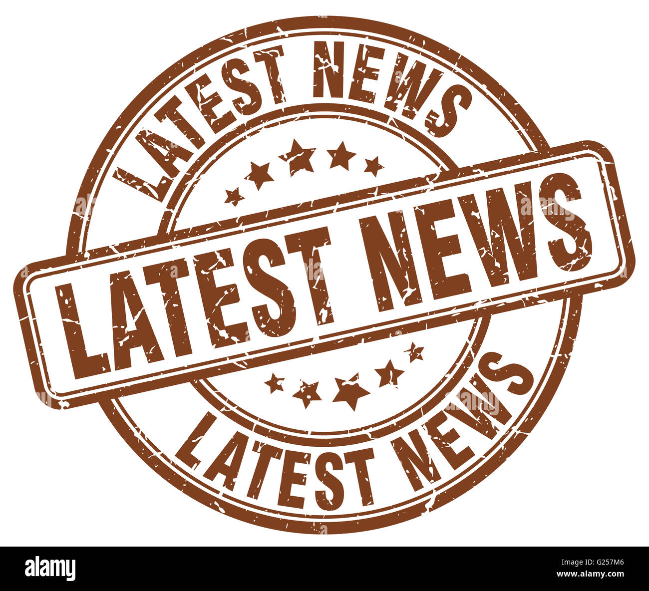 latest news brown grunge round vintage rubber stamp Stock Photo - Alamy