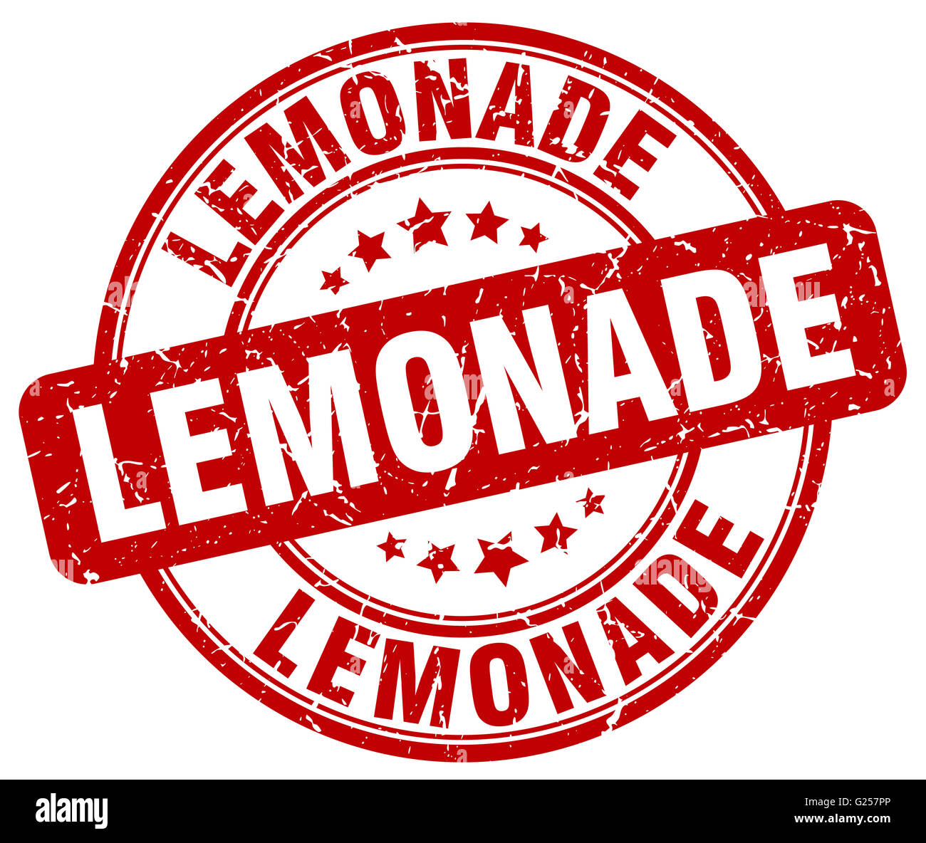 lemonade red grunge round vintage rubber stamp Stock Photo - Alamy