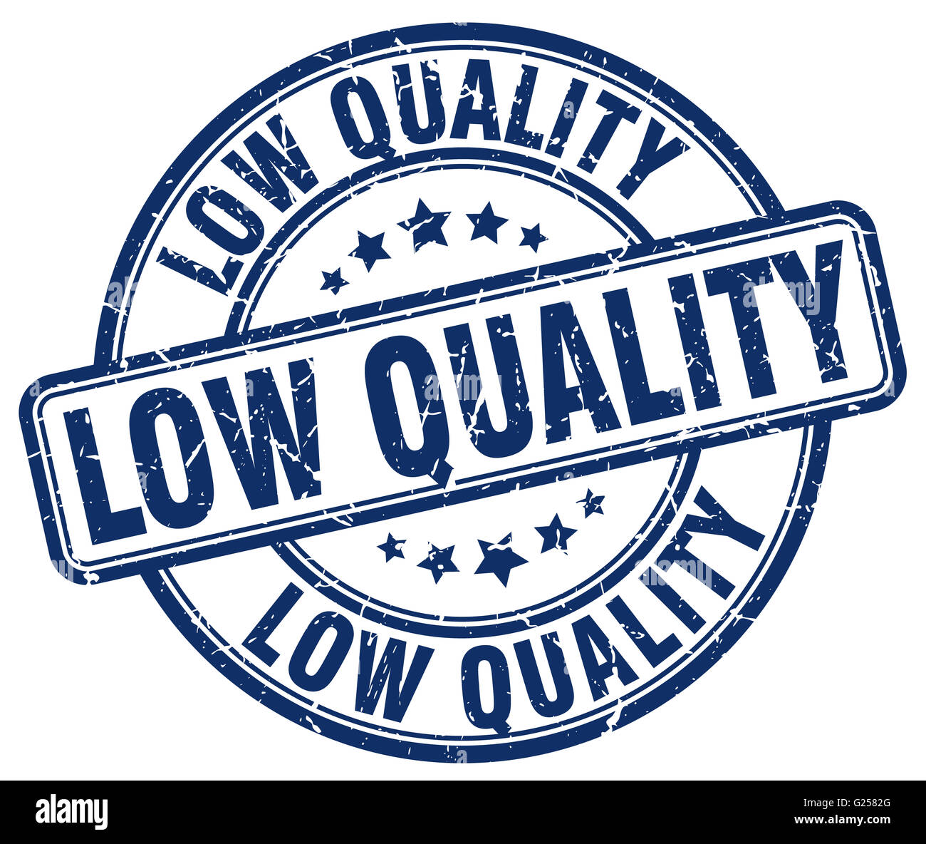 low quality blue grunge round vintage rubber stamp Stock Photo - Alamy