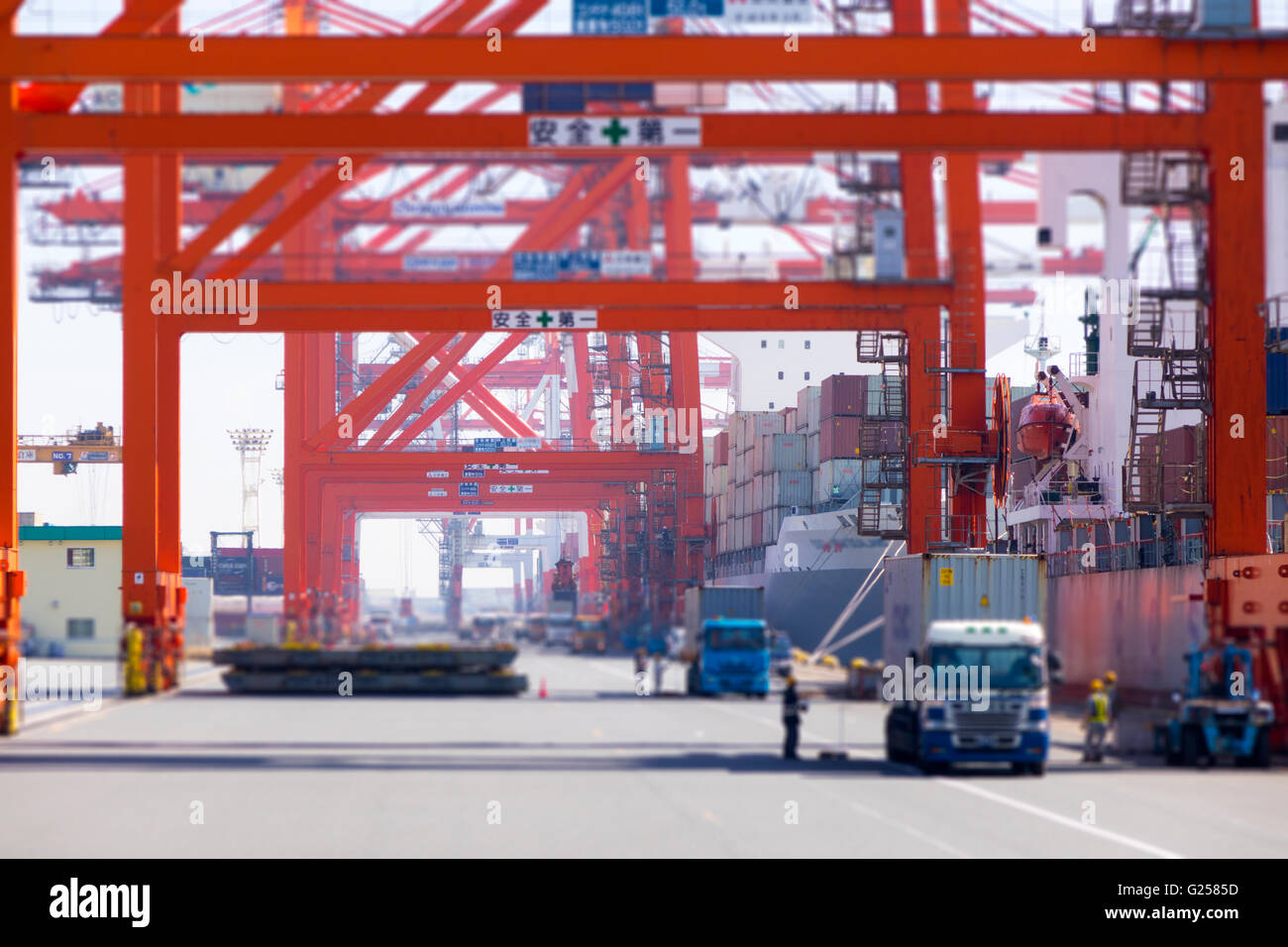 Cargo sea port Stock Photo - Alamy