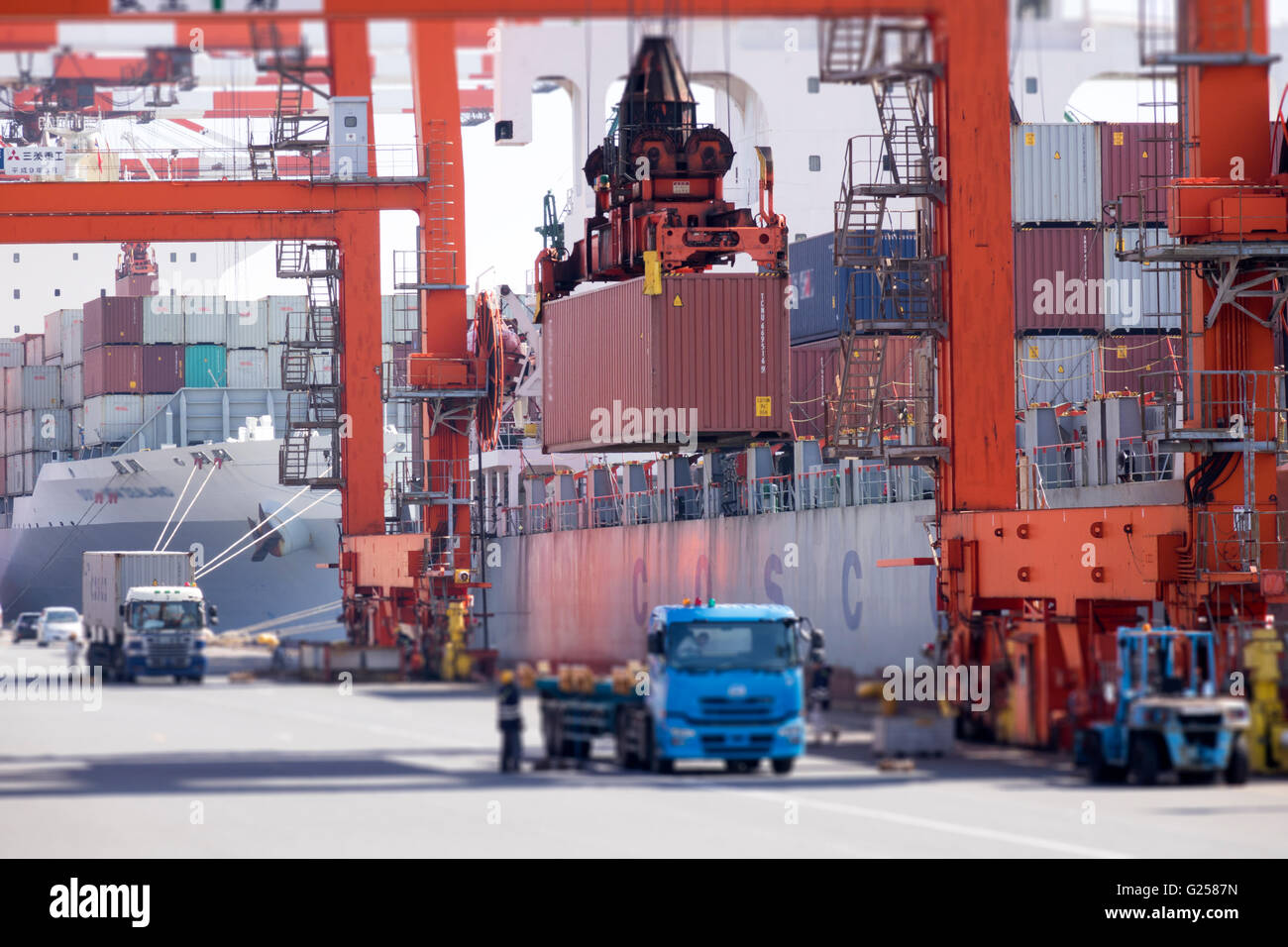 Cargo sea port Stock Photo - Alamy