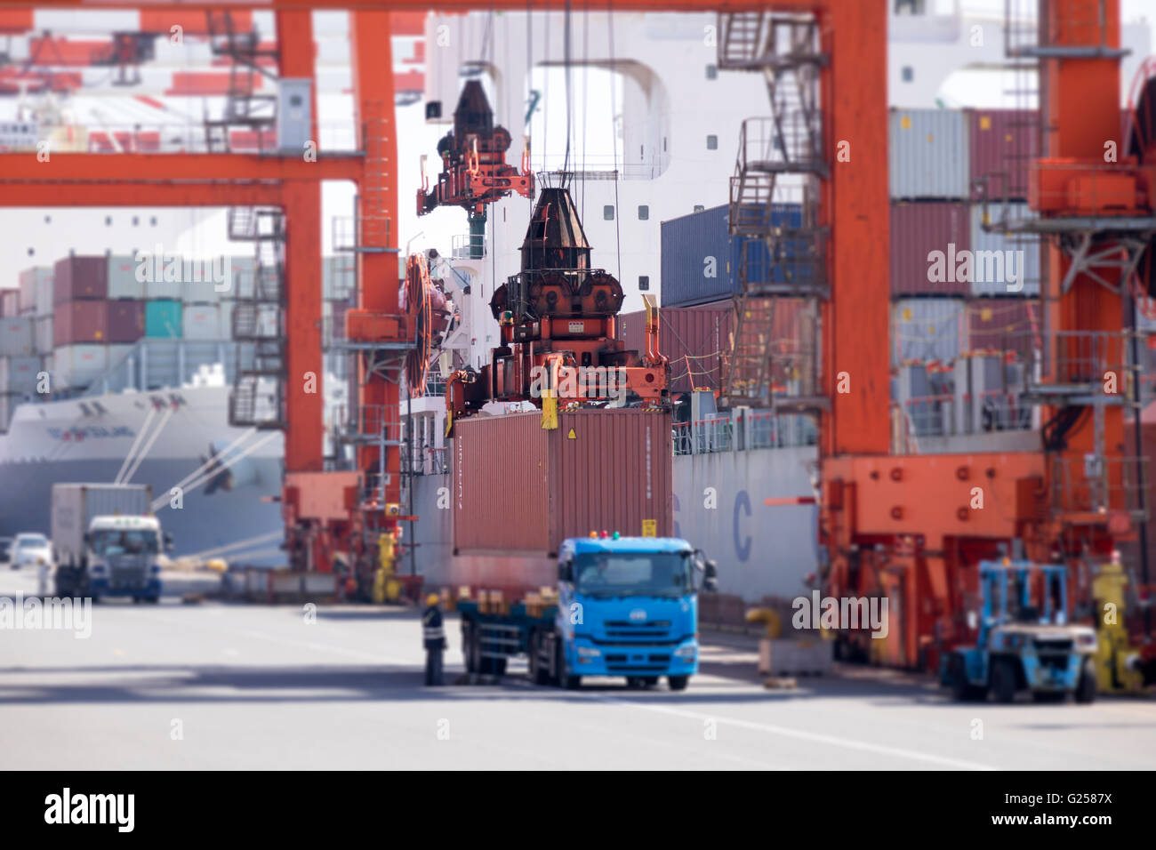 Cargo sea port Stock Photo - Alamy