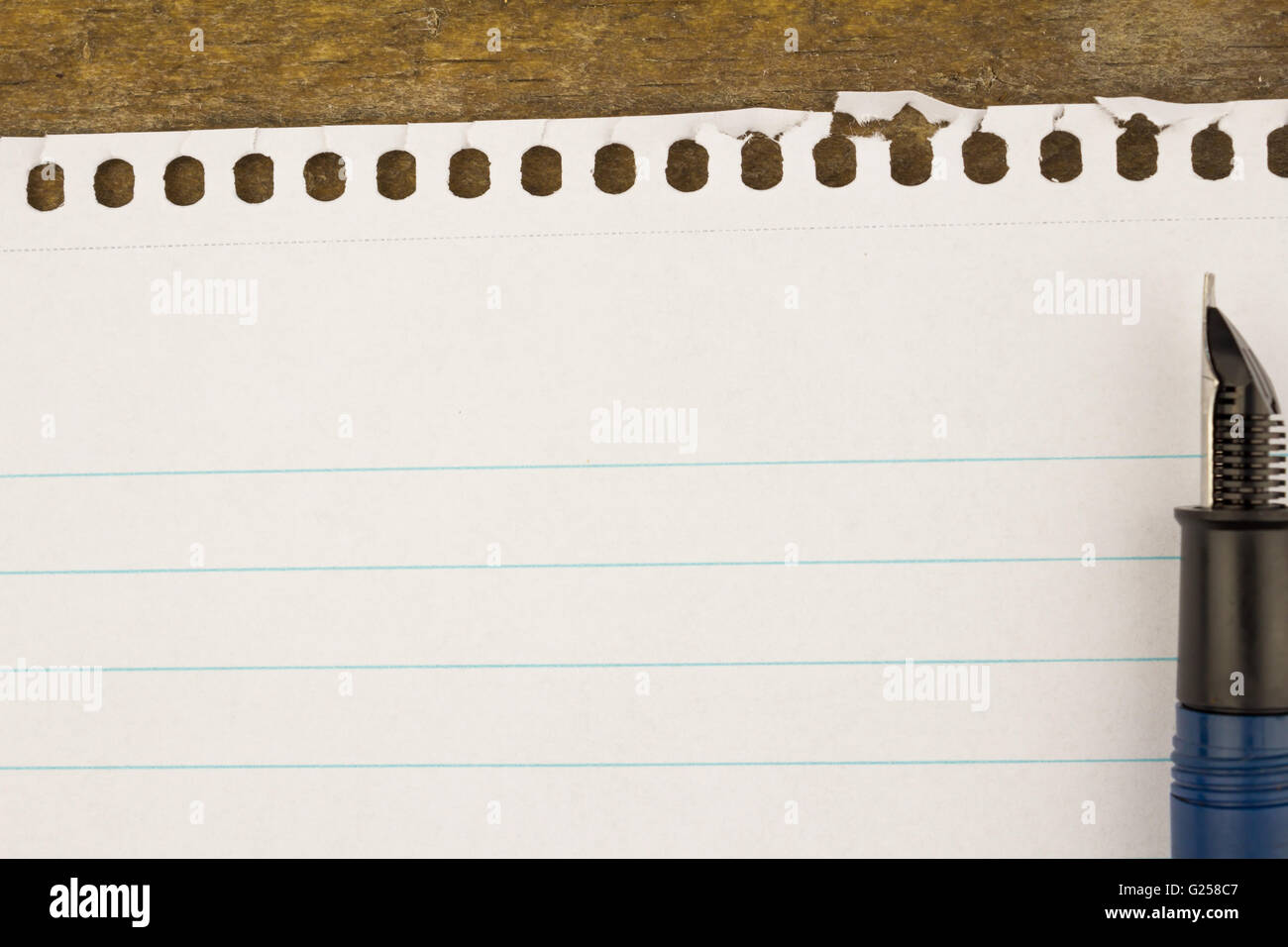 Torn paper page with writing hi-res stock photography and images - Alamy