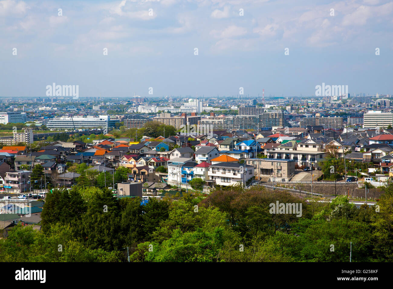 A view over the town Stock Photo - Alamy