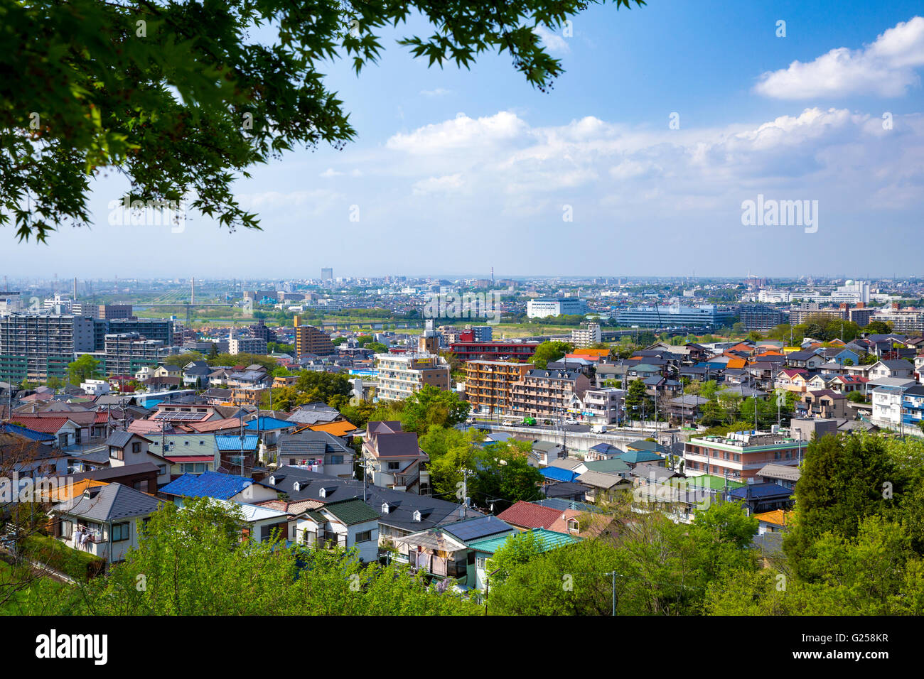 A view over the town Stock Photo - Alamy