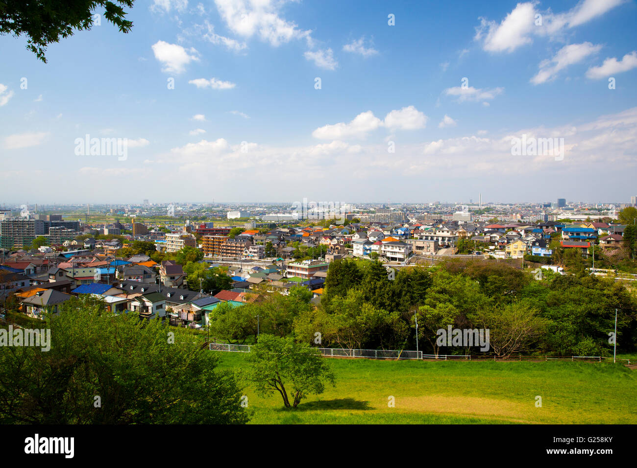 A view over the town Stock Photo - Alamy