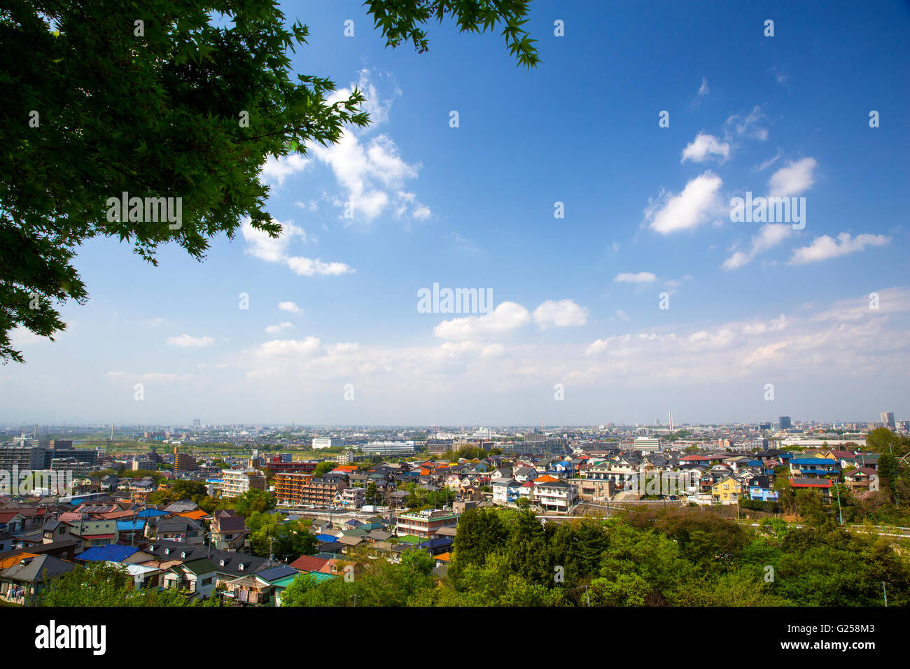 A view over the town Stock Photo - Alamy