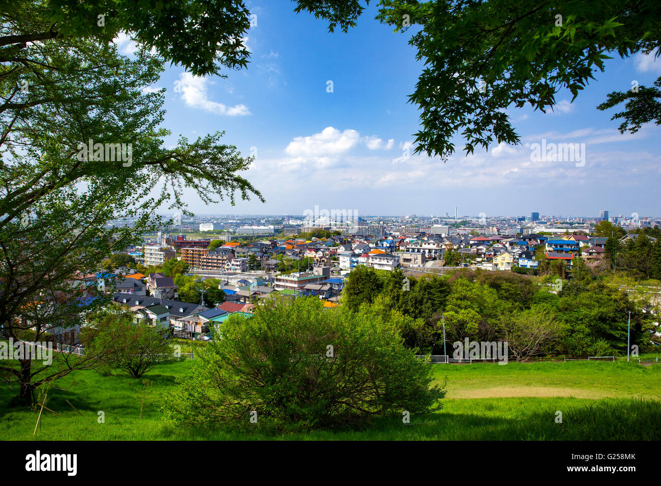 A view over the town Stock Photo - Alamy