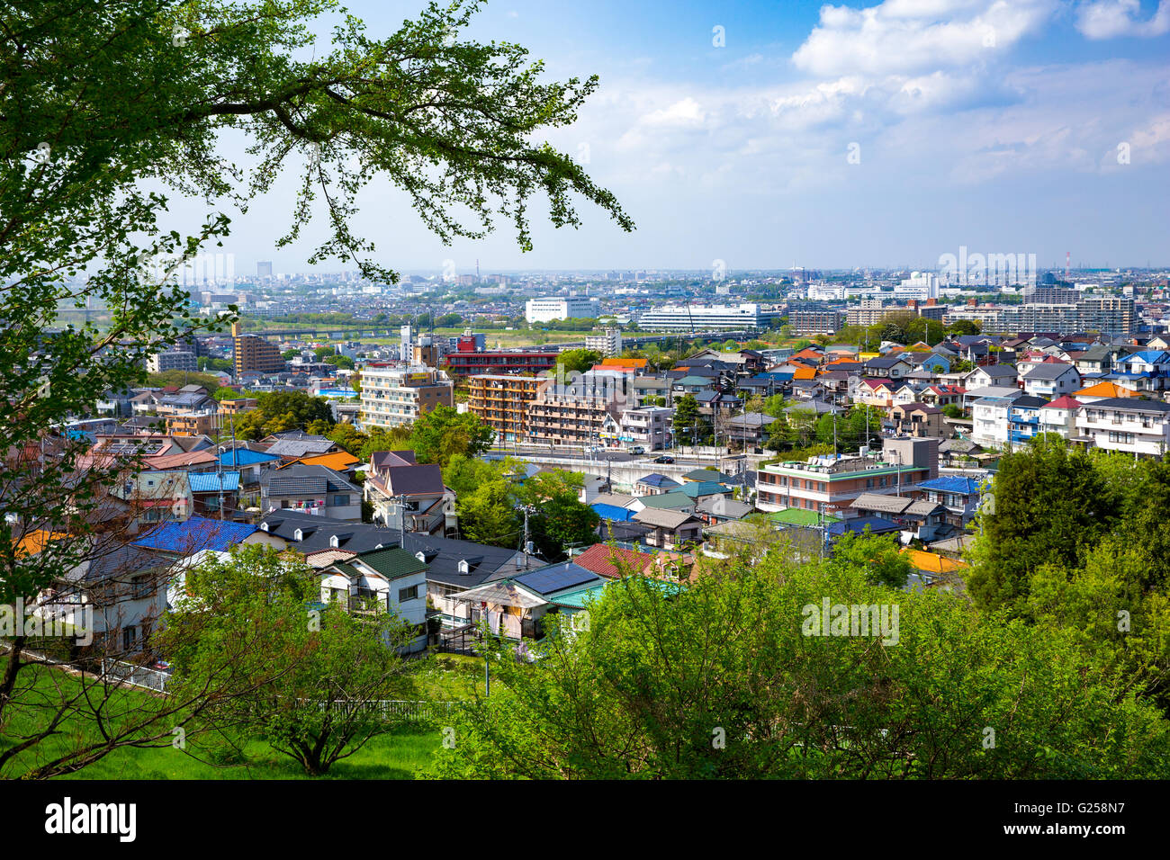 A view over the town Stock Photo - Alamy