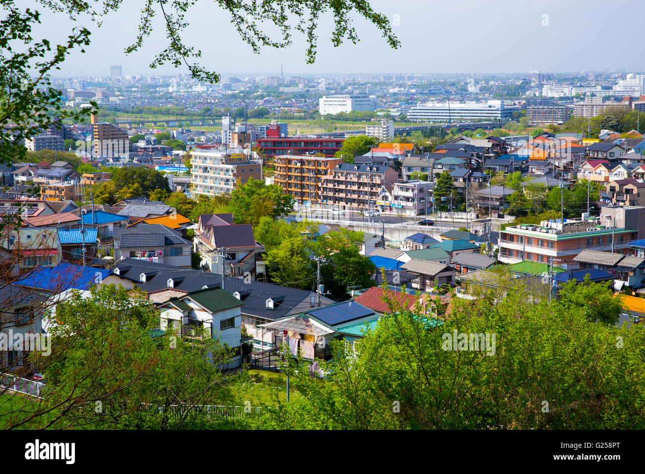 A view over the town Stock Photo - Alamy