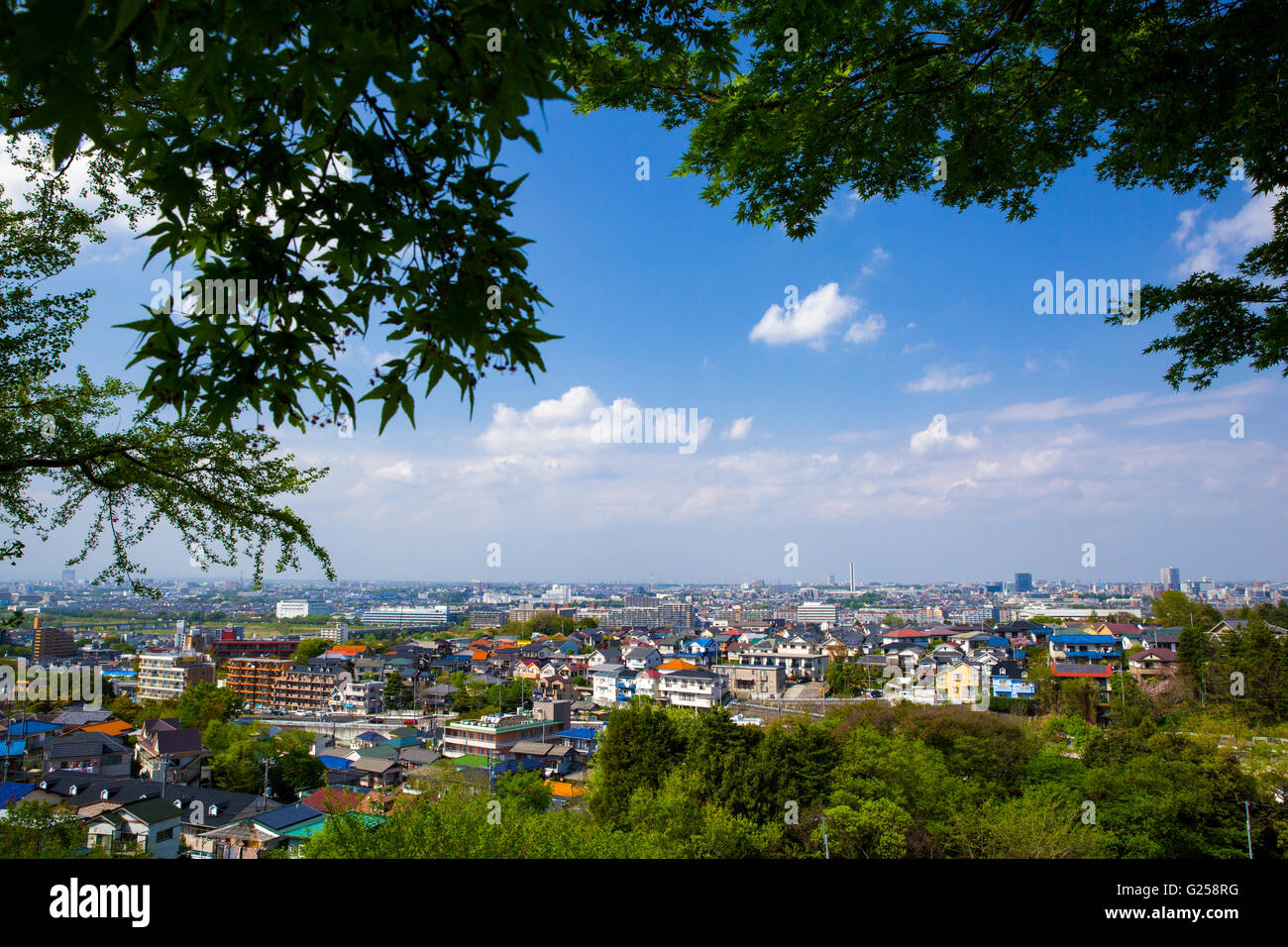 A view over the town Stock Photo - Alamy