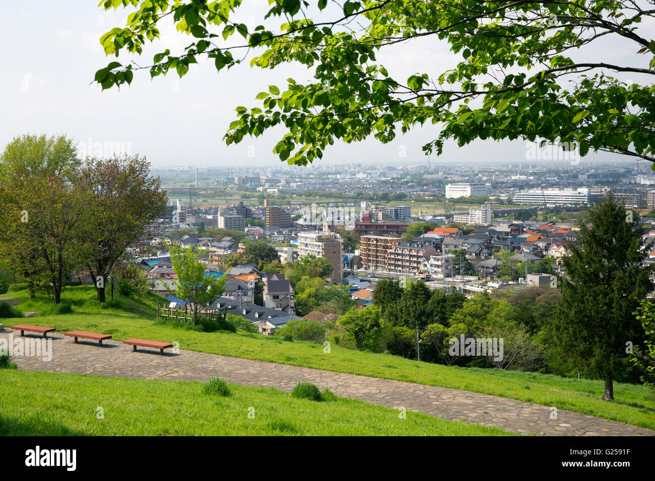 A view over the town Stock Photo - Alamy