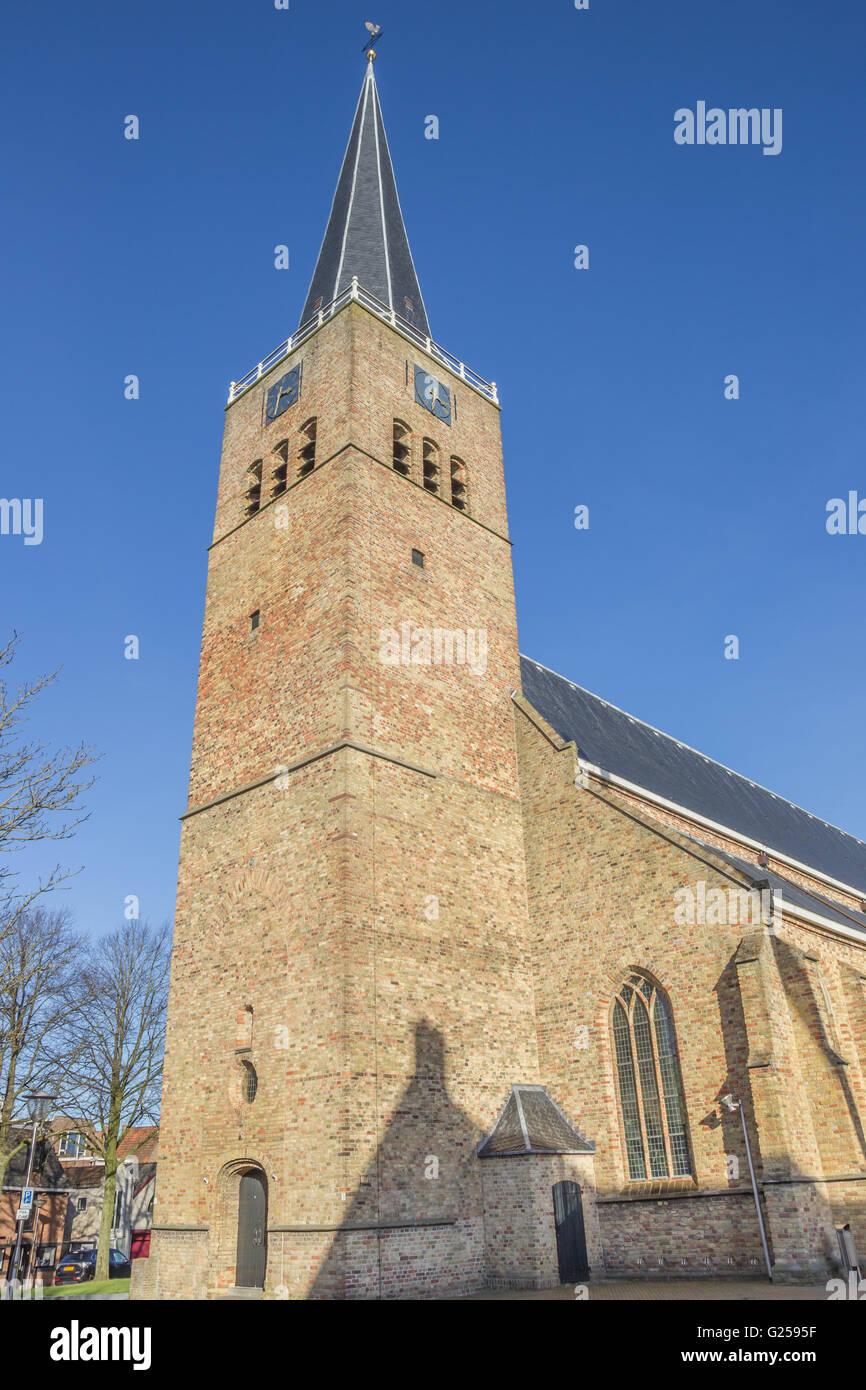 Martini church in the historical center of Franeker, Netherlands Stock ...