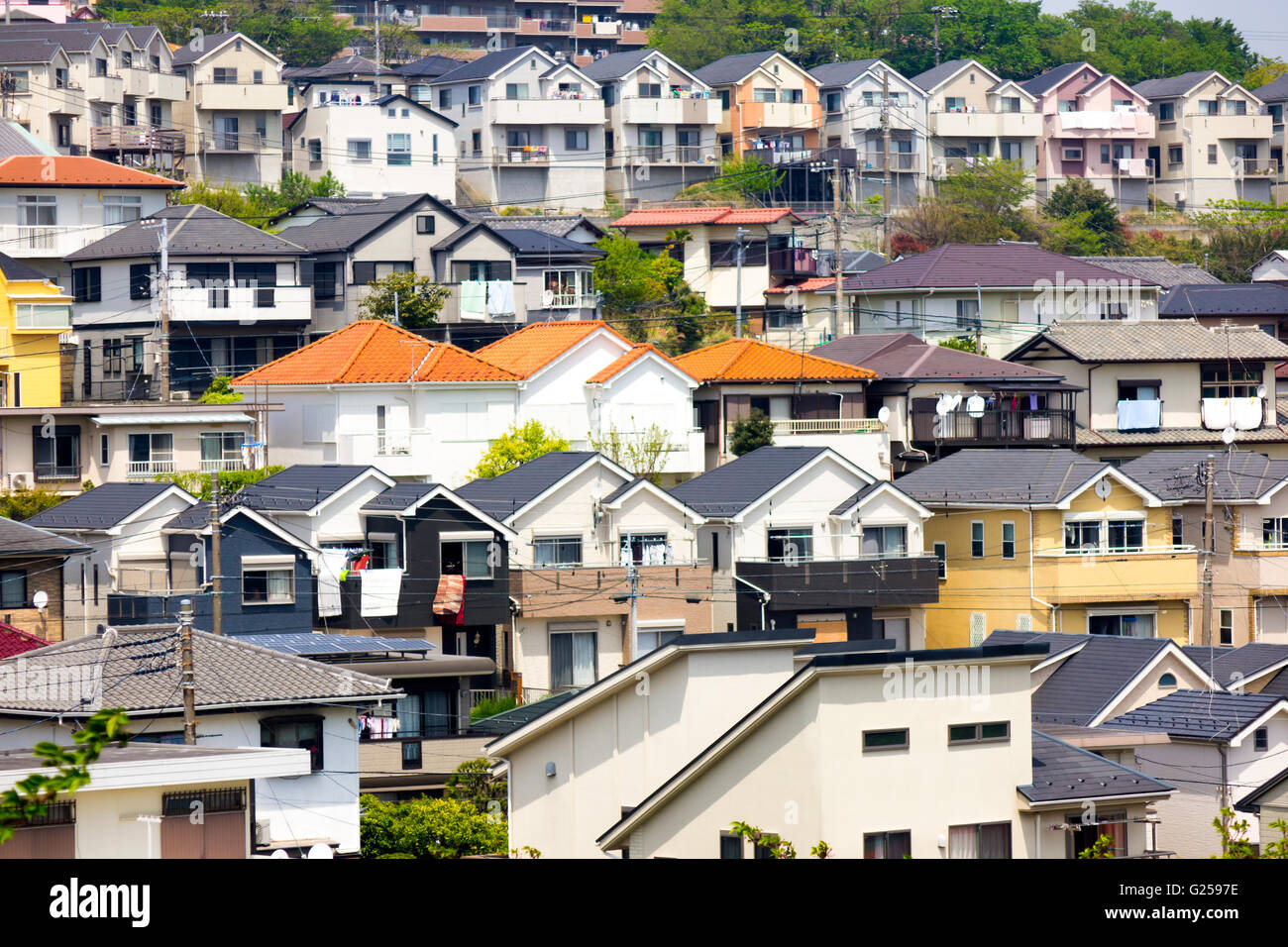 A view over the town Stock Photo - Alamy
