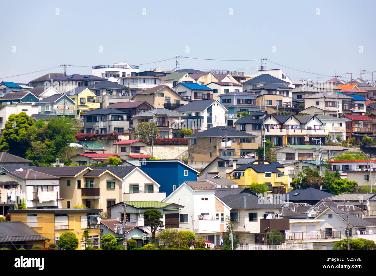 A view over the town Stock Photo - Alamy