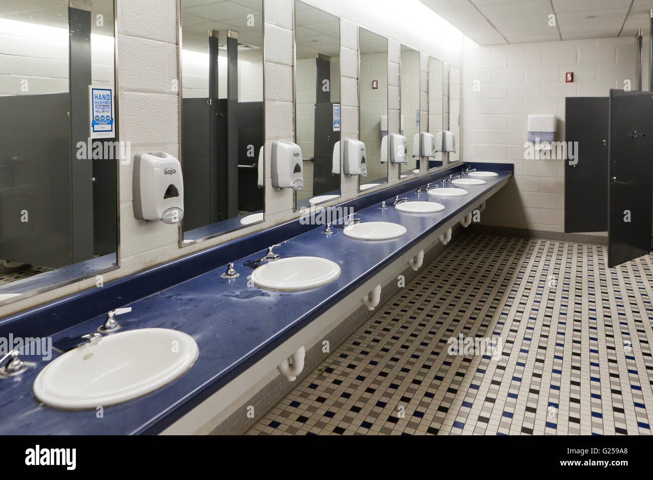 Mens room sinks - USA Stock Photo - Alamy