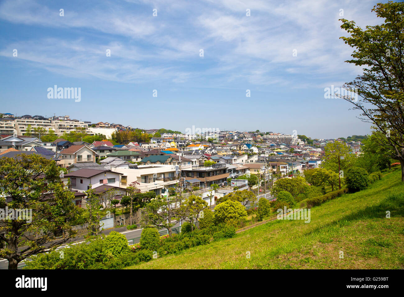 A view over the town Stock Photo - Alamy