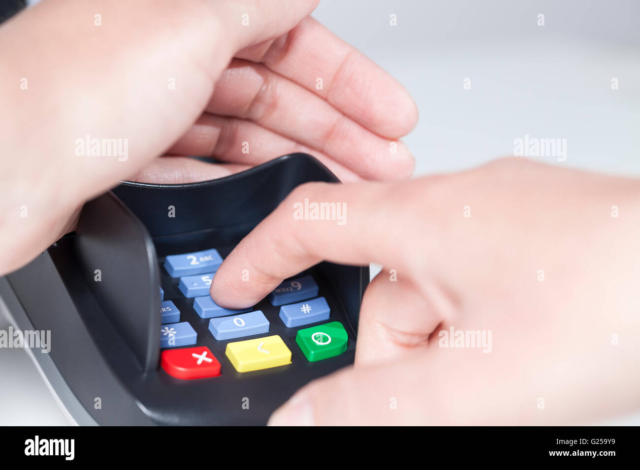 Entering a code hi-res stock photography and images - Alamy