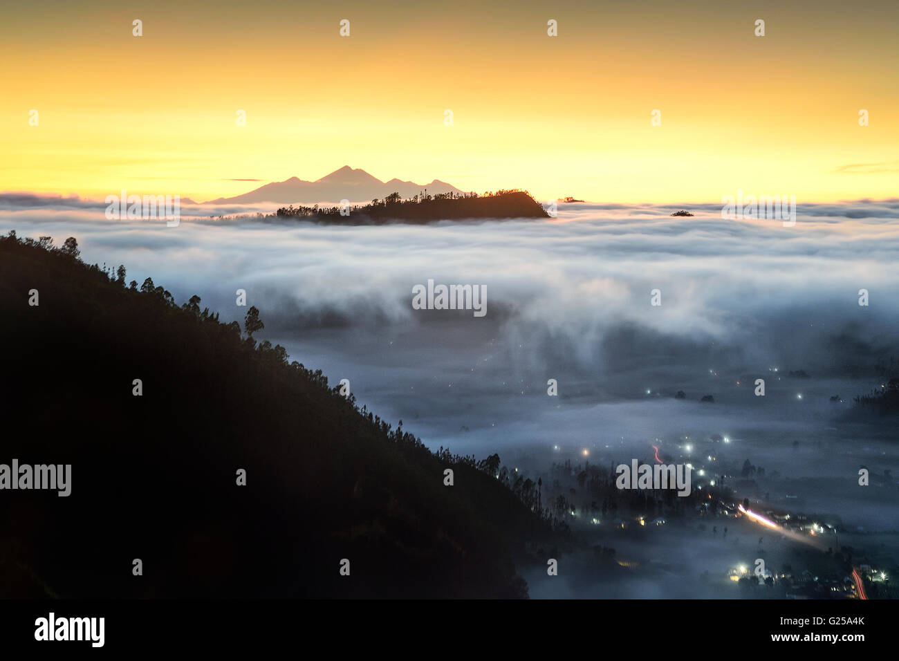 mount Rinjani view, Pinggan, Bali, Indonesia Stock Photo - Alamy