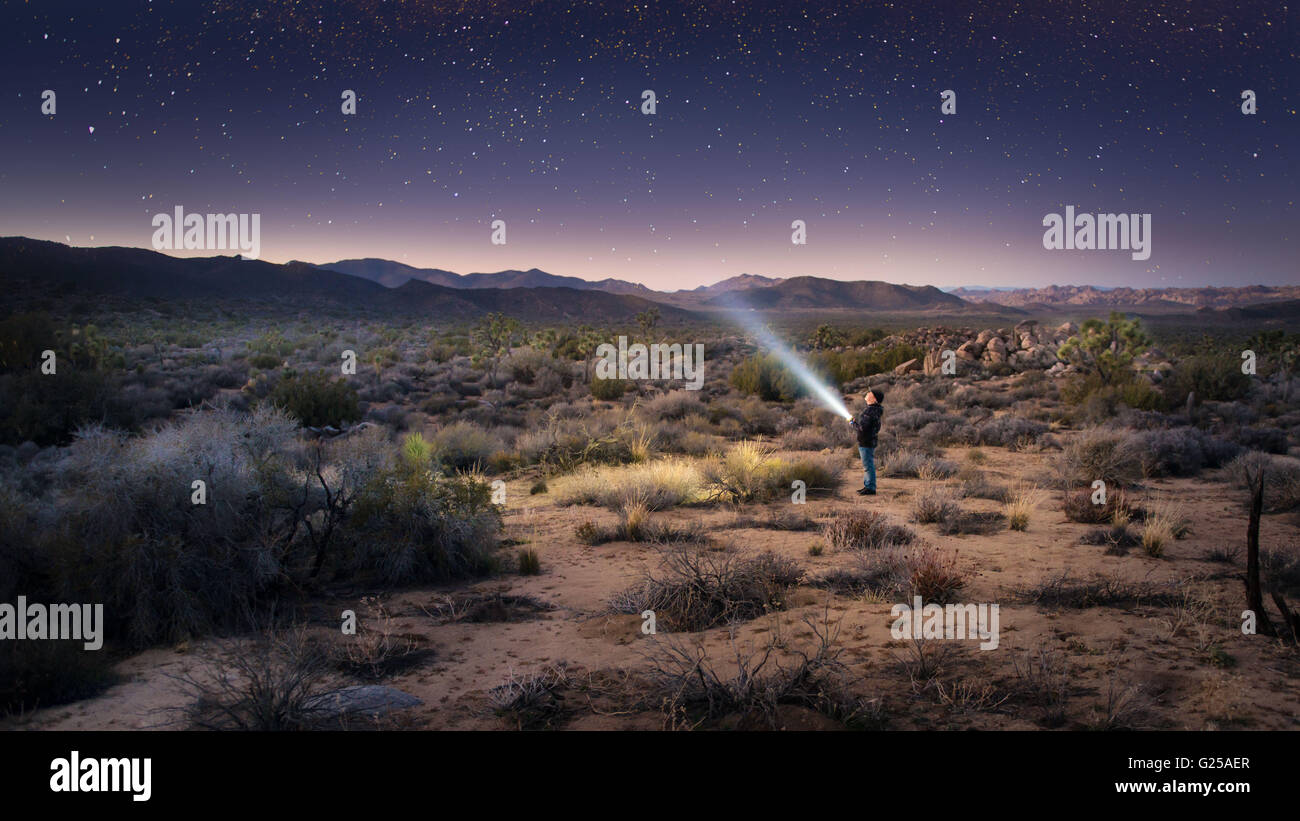Shining torch light at stars hi-res stock photography and images - Alamy