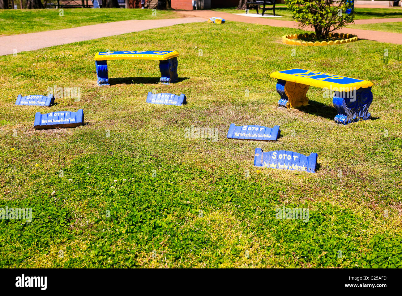 Sigma Gamma Rho Sorority artwork on Fisk University campus in Nashville ...