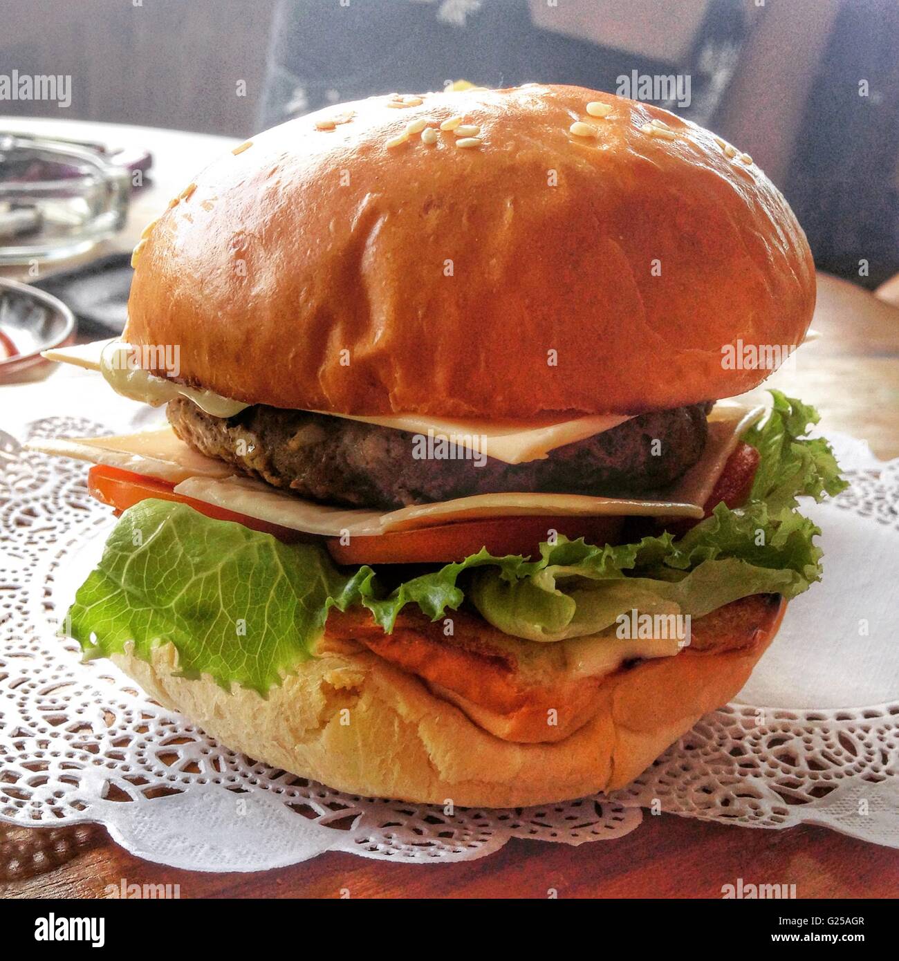 Burger square hi-res stock photography and images - Alamy