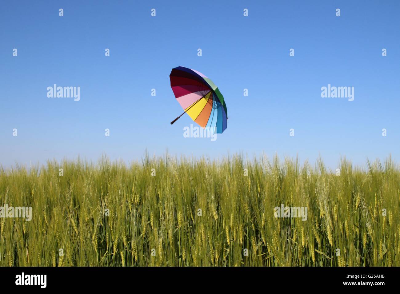 Flying umbrella hi-res stock photography and images - Alamy