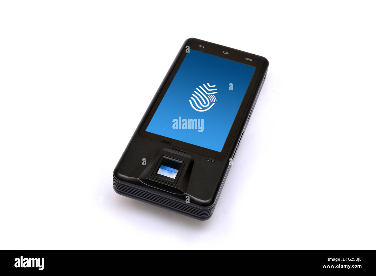 Thumb Verify scan for biometric security system Stock Photo - Alamy
