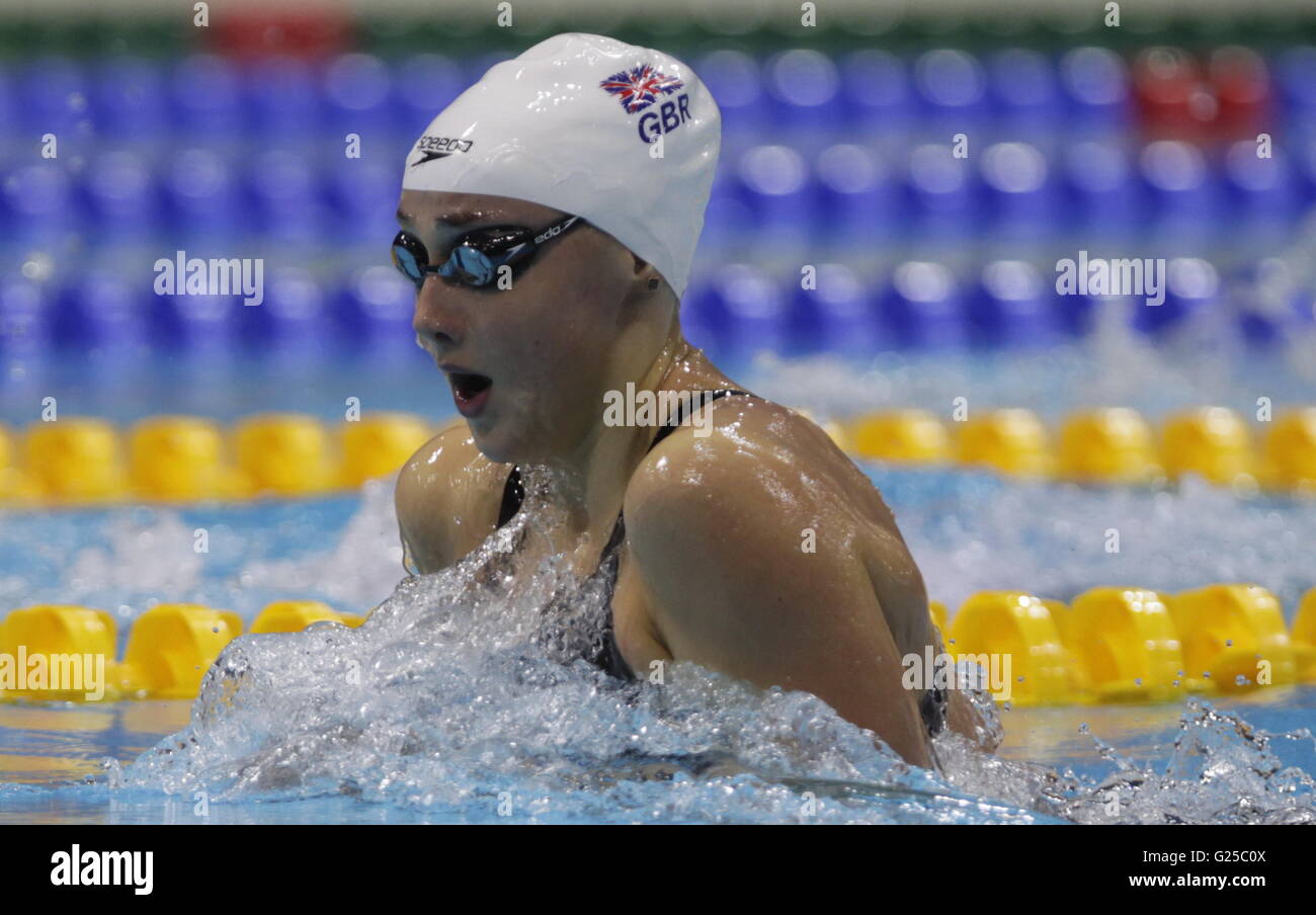 London, England: May 19, 2016 Chloe Tutton English swimmer during the ...