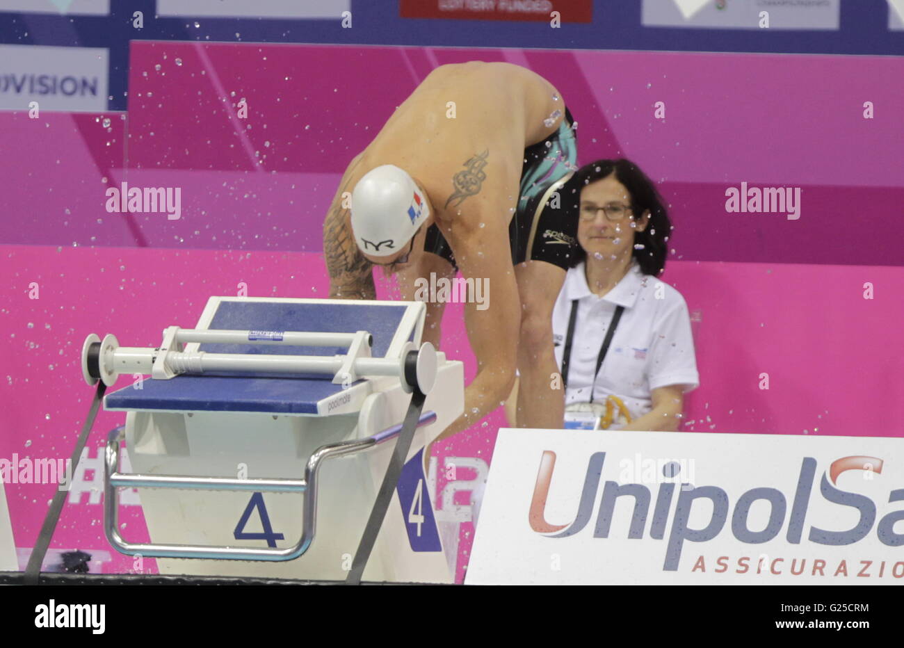 London, England: May 19, 2016 Camille Lacourt french swimmer European ...