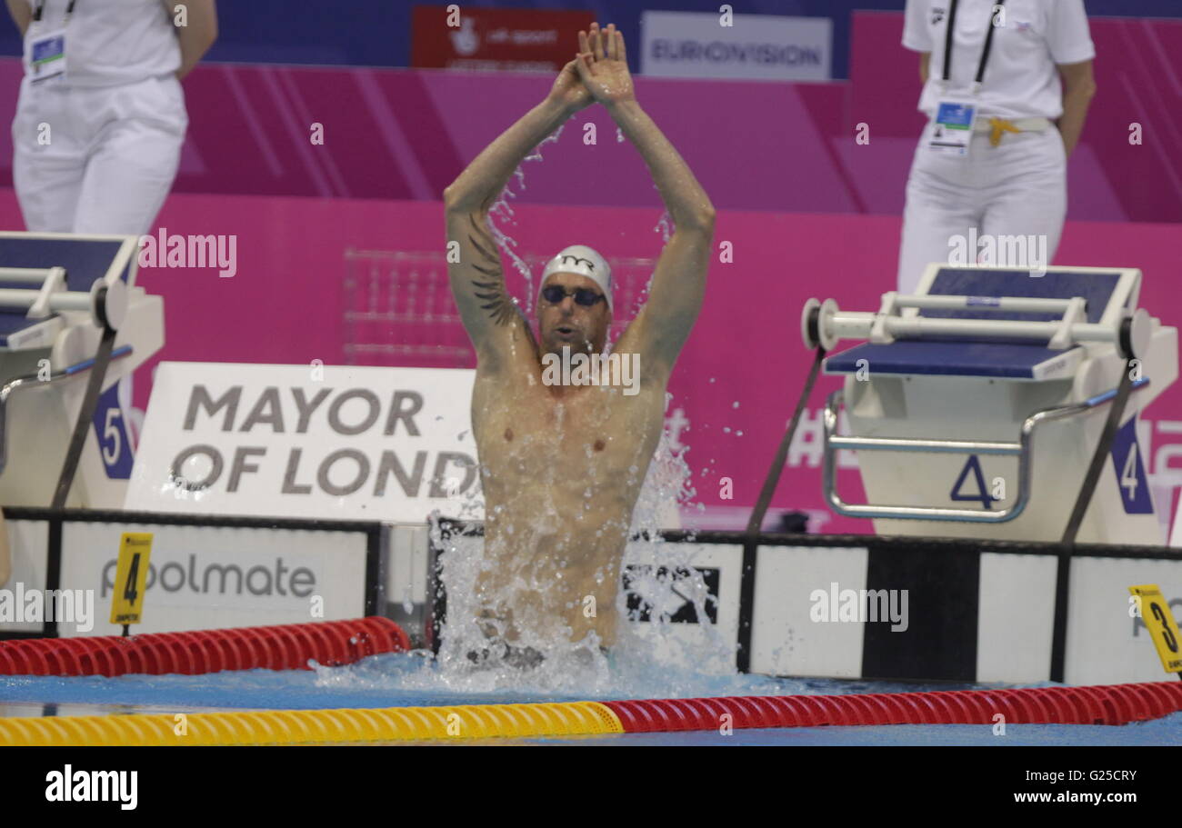London, England: May 19, 2016 Camille Lacourt french swimmer European ...