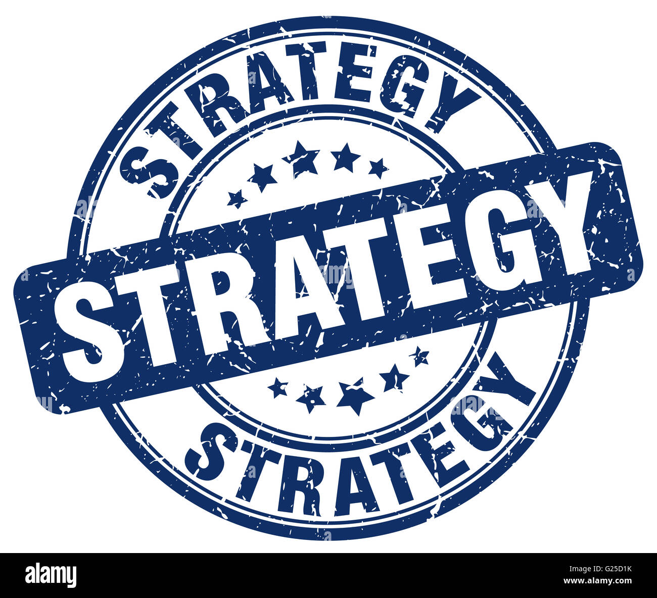 strategy blue grunge round vintage rubber stamp Stock Photo - Alamy